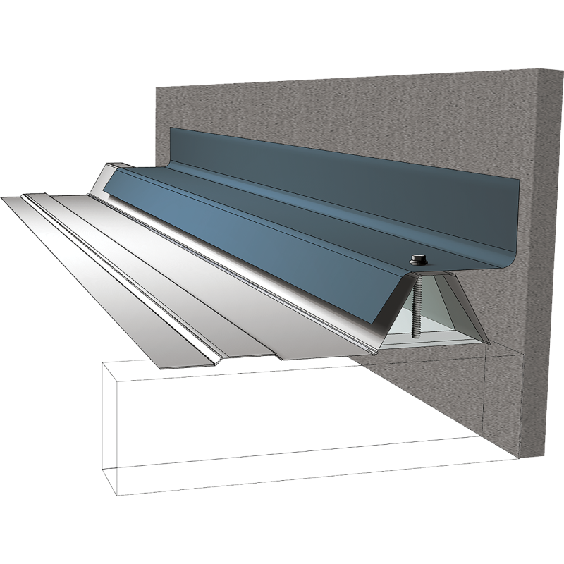 Bande de Rive en Solin Contre mur sur mesure pour Bac Acier